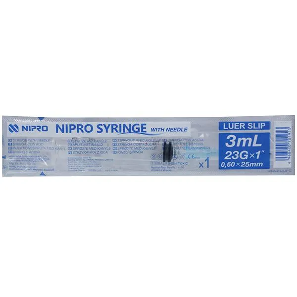 Nipro Syringe 3ml 23G (100 Pcs)